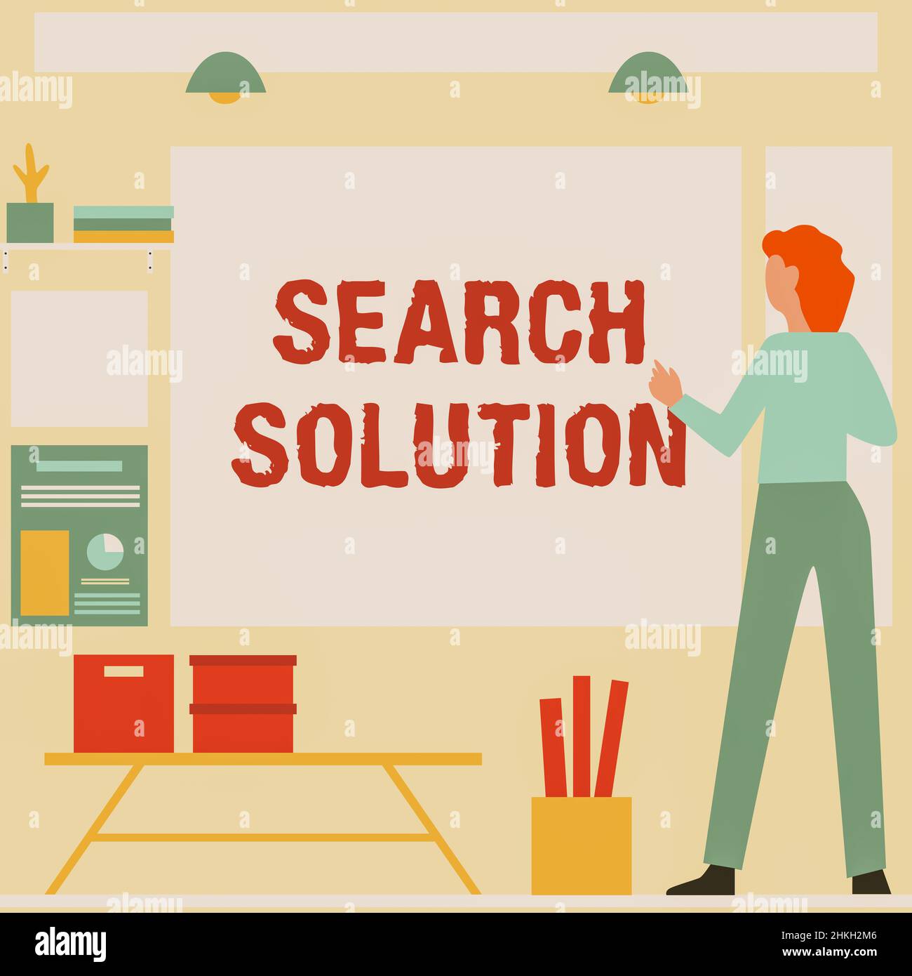 Writing Displaying Text Search Solution Word Written On An Action Or Process Of Finding