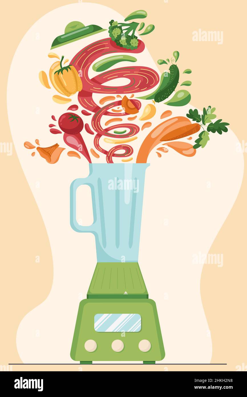 Cooking in blender Stock Vector Images - Alamy