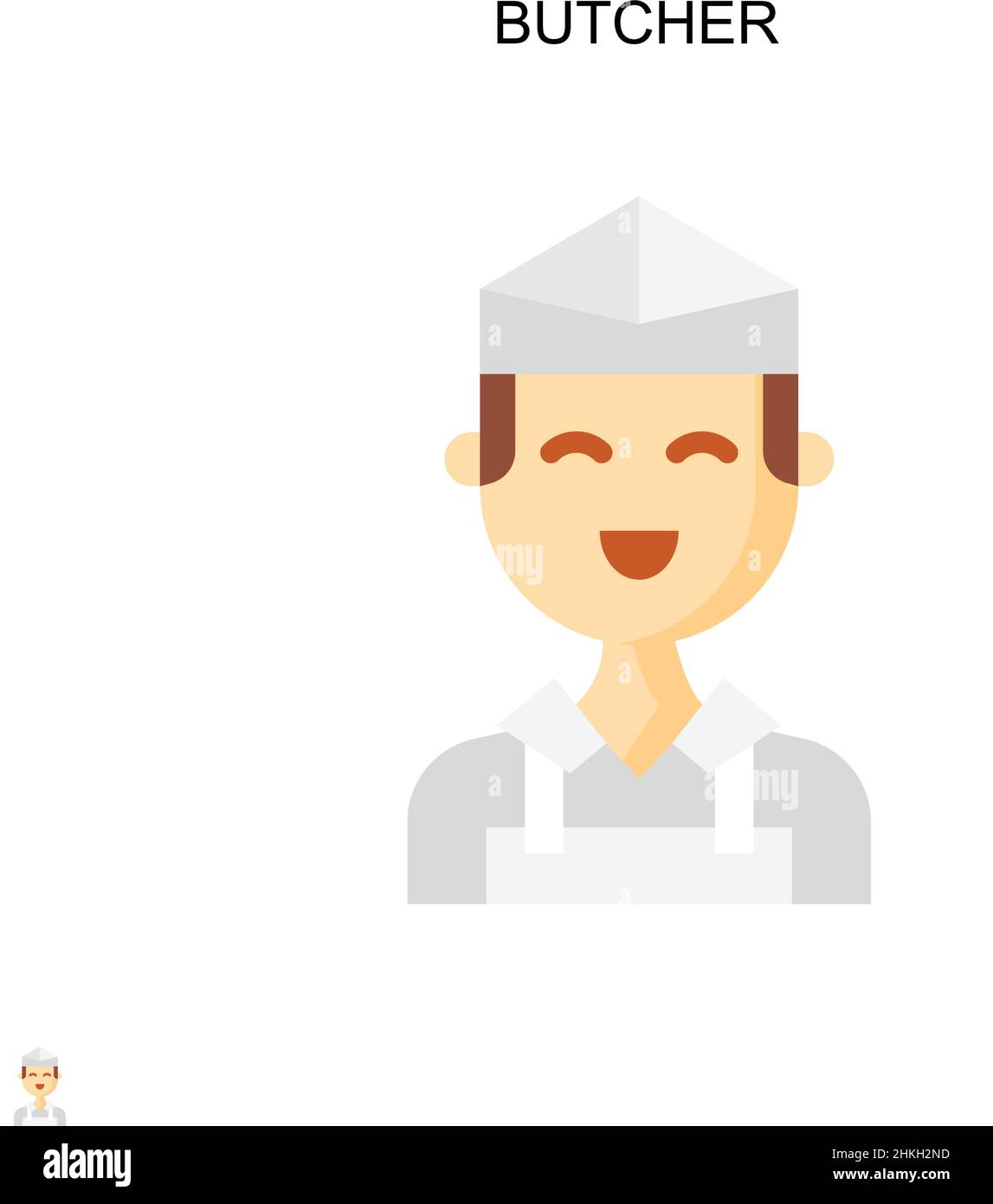 Butcher Simple vector icon. Illustration symbol design template for web ...