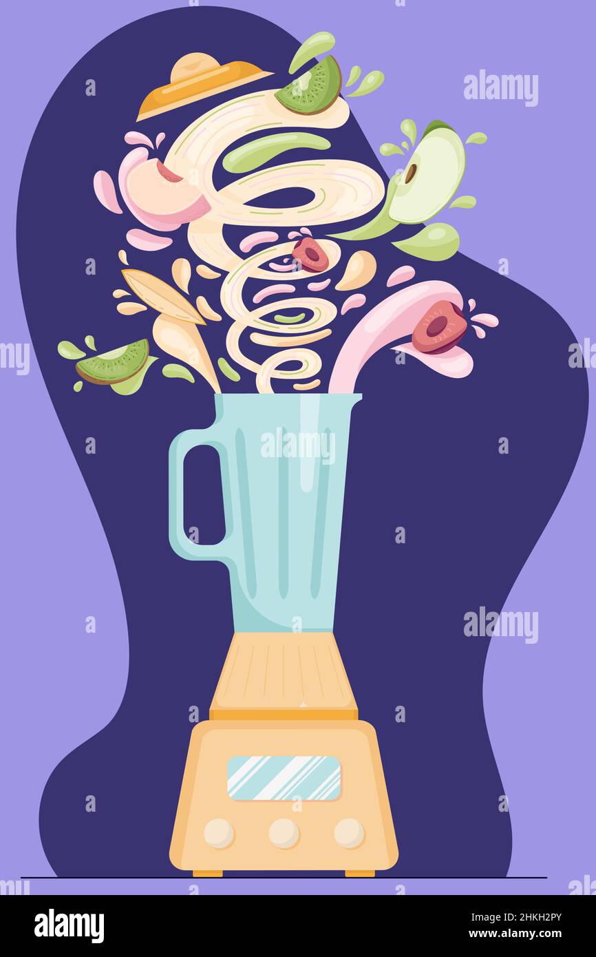 Cooking in blender Stock Vector Images - Alamy