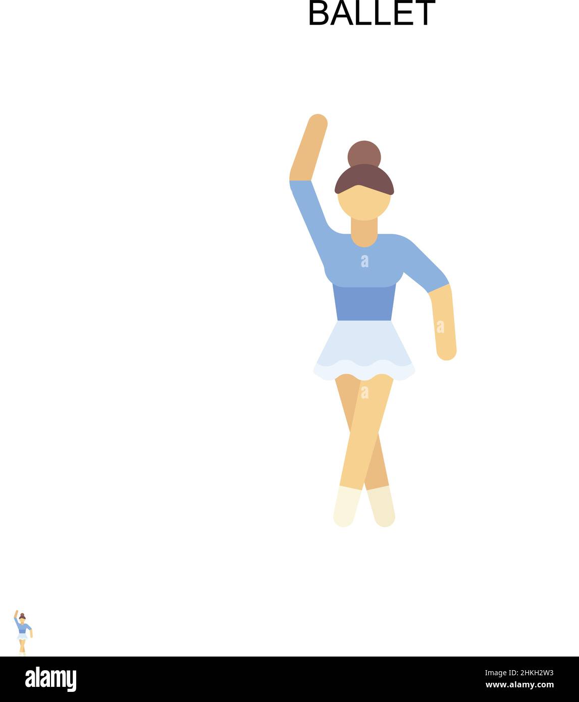 Ballet Simple vector icon. Illustration symbol design template for web ...