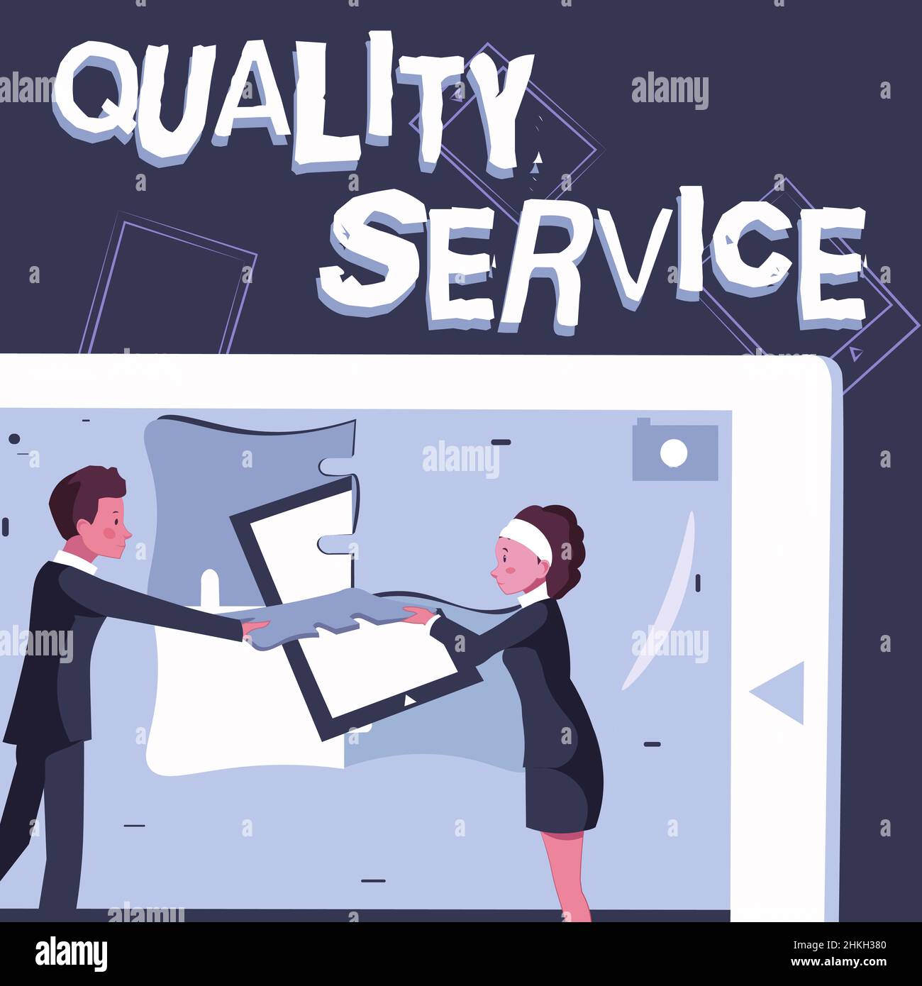 Writing displaying text Quality Service. Business concept how well ...