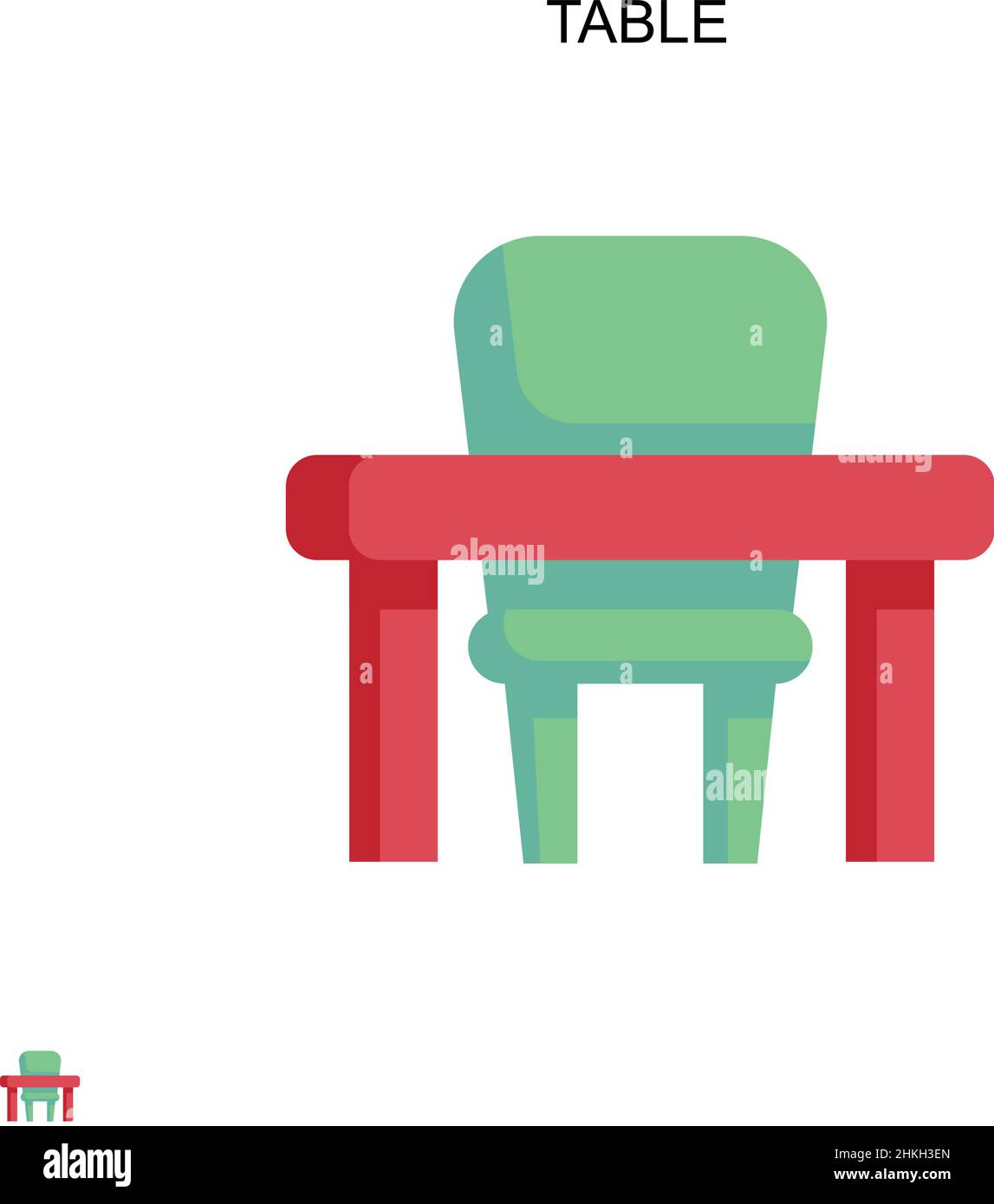 Table Simple vector icon. Illustration symbol design template for web ...