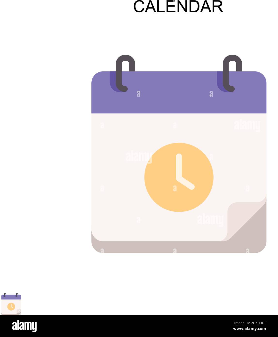 Calendar Simple vector icon. Illustration symbol design template for ...