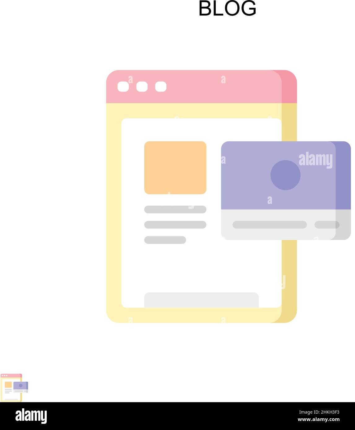 Blog Simple vector icon. Illustration symbol design template for web ...