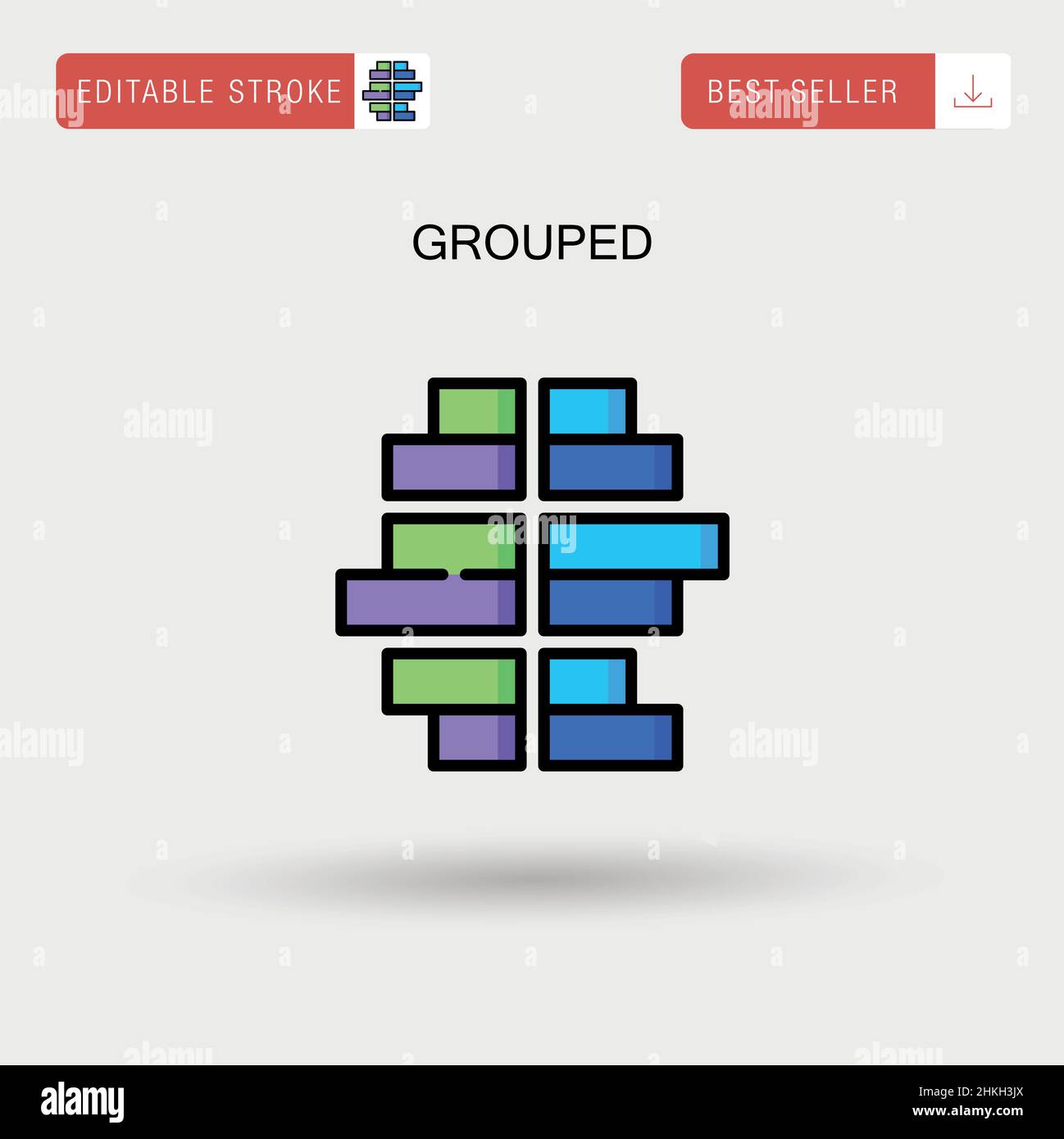 Grouped Simple vector icon Stock Vector Image & Art - Alamy