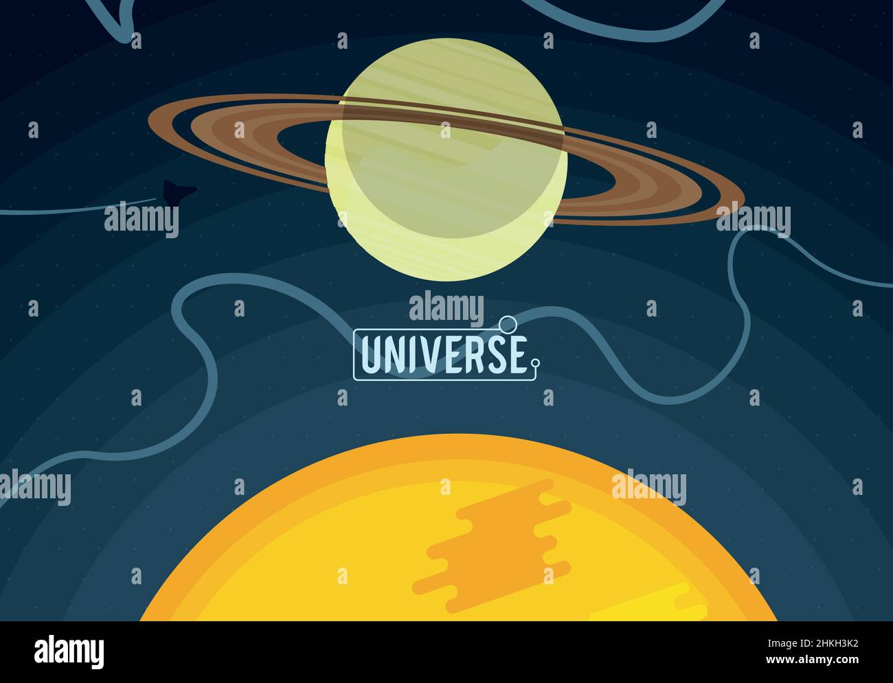 universe lettering with sun Stock Vector Image & Art - Alamy
