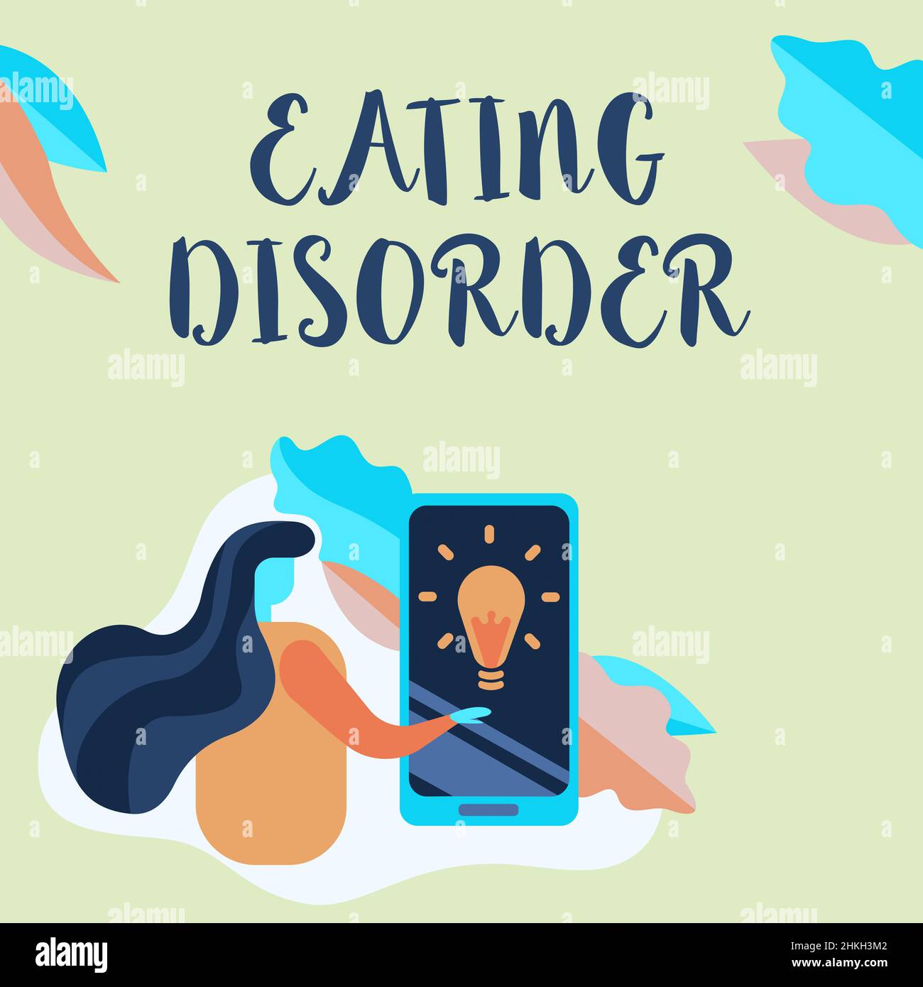 Sign displaying Eating Disorder. Concept meaning characterized by ...