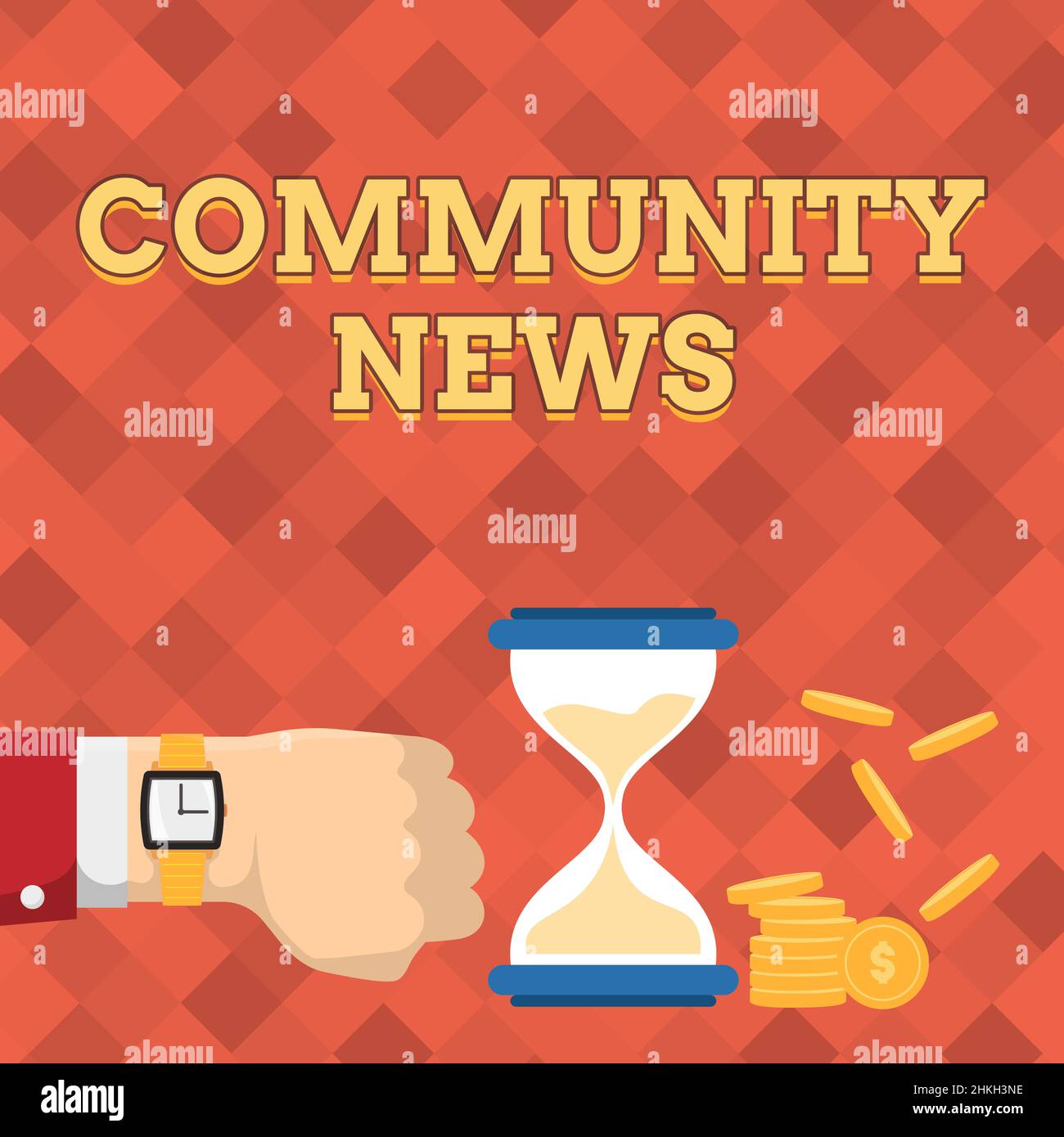 Hand writing sign Community News. Internet Concept news coverage that ...