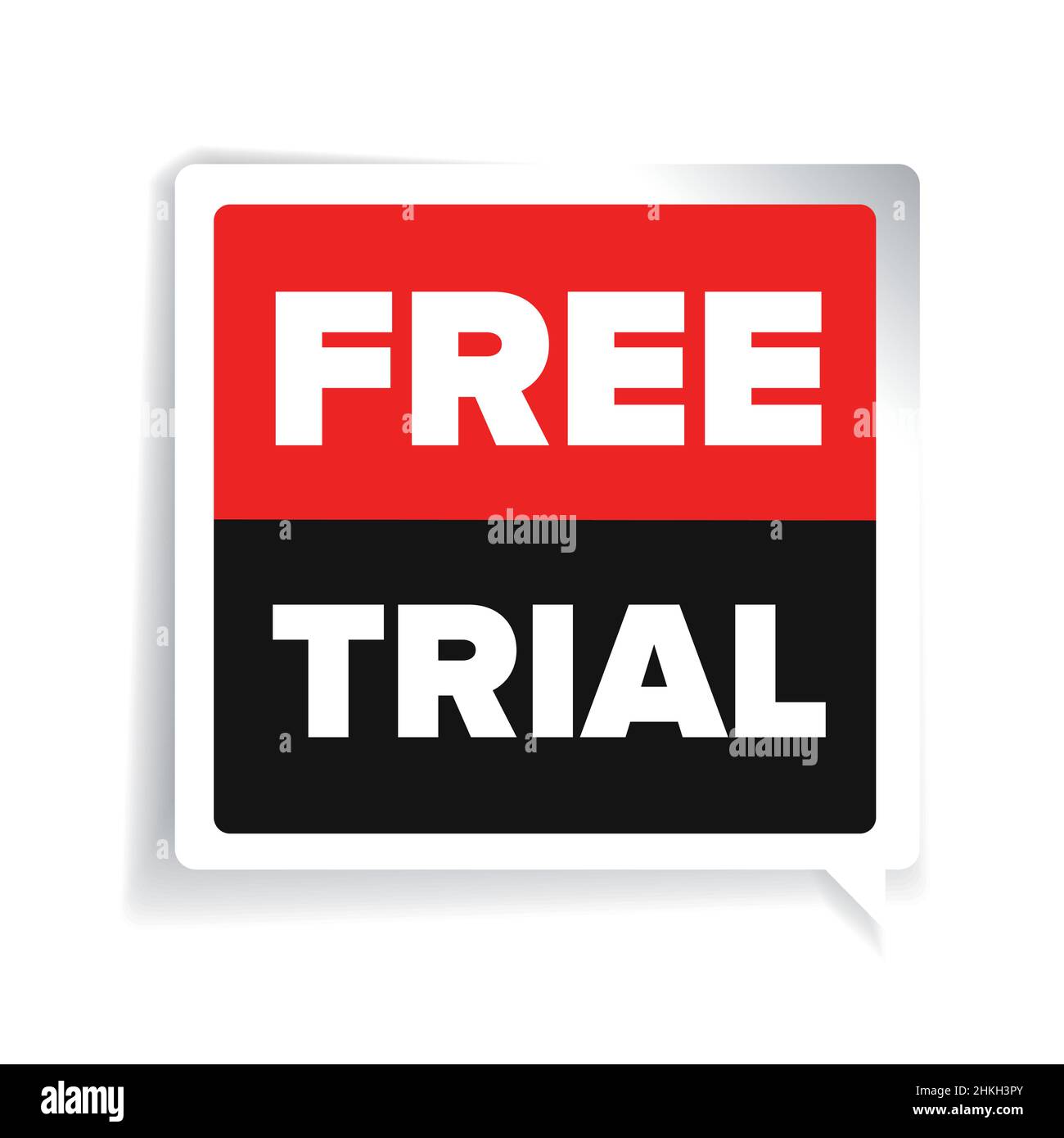 Free trial label vector Stock Vector Image & Art - Alamy