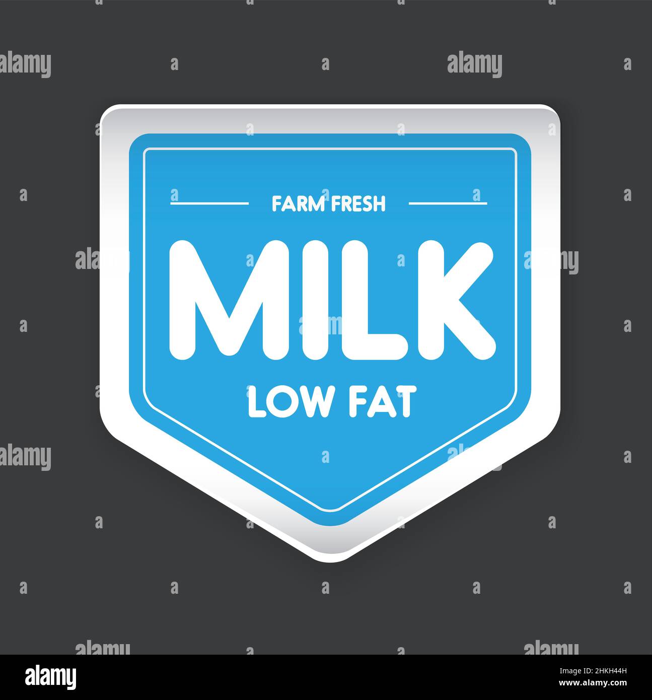 Farm fresh Milk - Low fat label Stock Vector Image & Art - Alamy