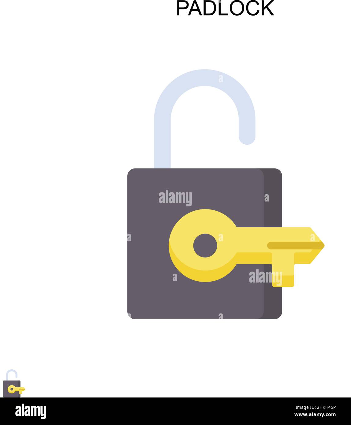 Padlock Simple vector icon. Illustration symbol design template for web ...
