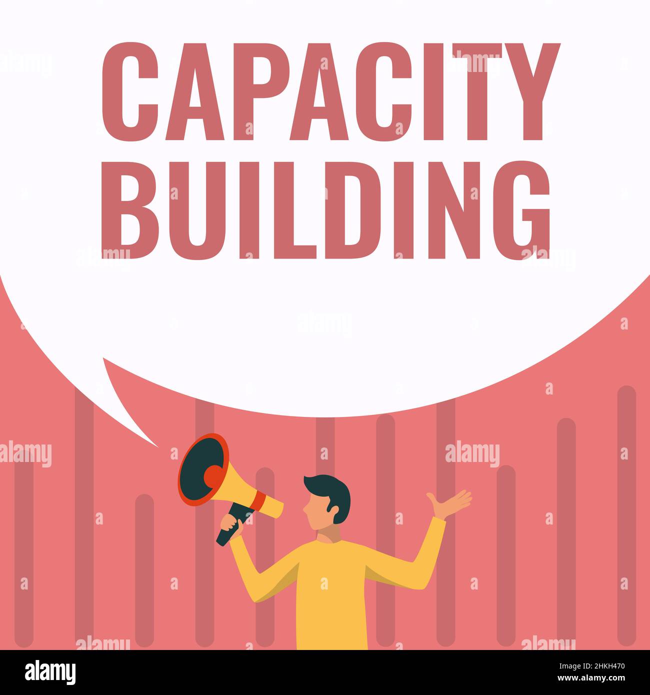 Text caption presenting Capacity Building. Business idea Strengthen the ...