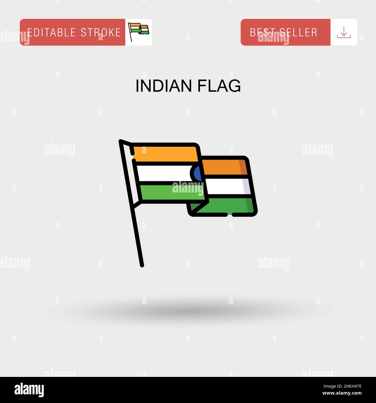Indian flag Simple vector icon Stock Vector Image & Art - Alamy