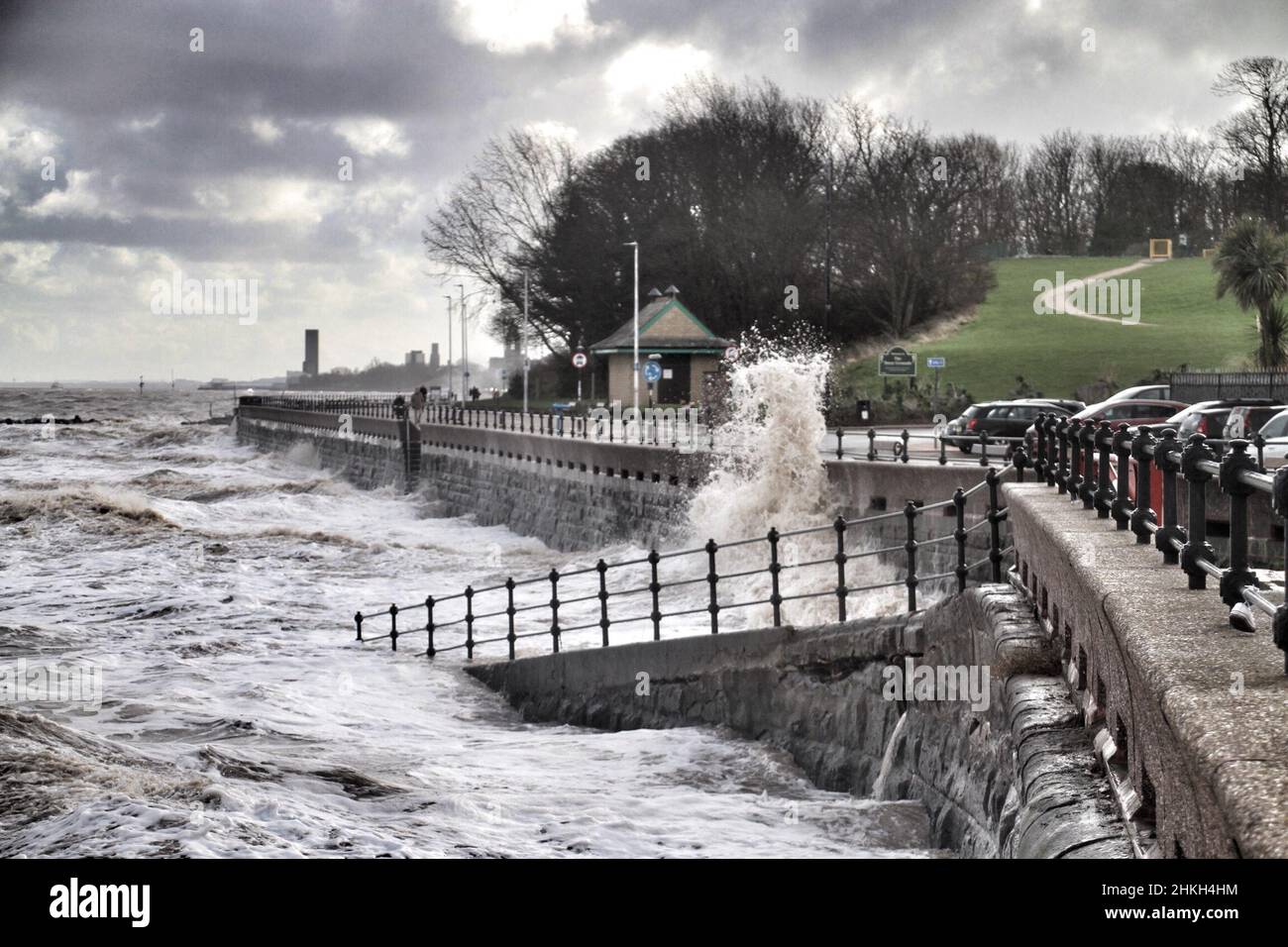 Storm Eunice hits Merseyside Stock Photo - Alamy