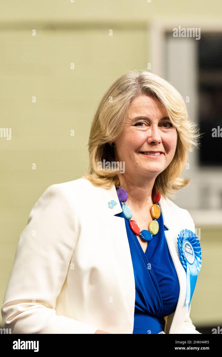 Anna Firth, Tory MP, at the verification and ballot count for the ...