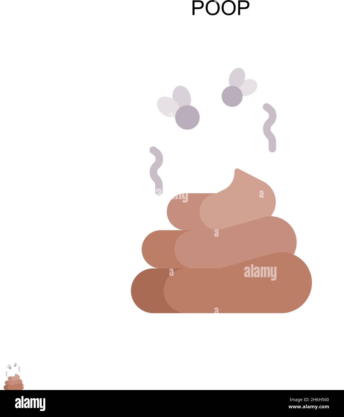 Poop Simple vector icon. Illustration symbol design template for web ...