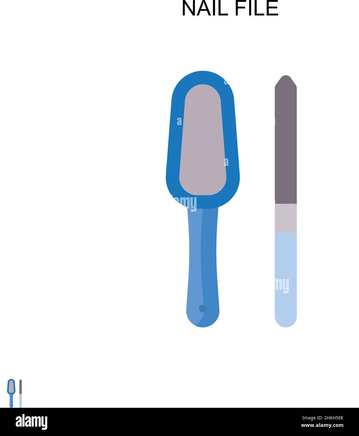 Nail file Simple vector icon. Illustration symbol design template for ...
