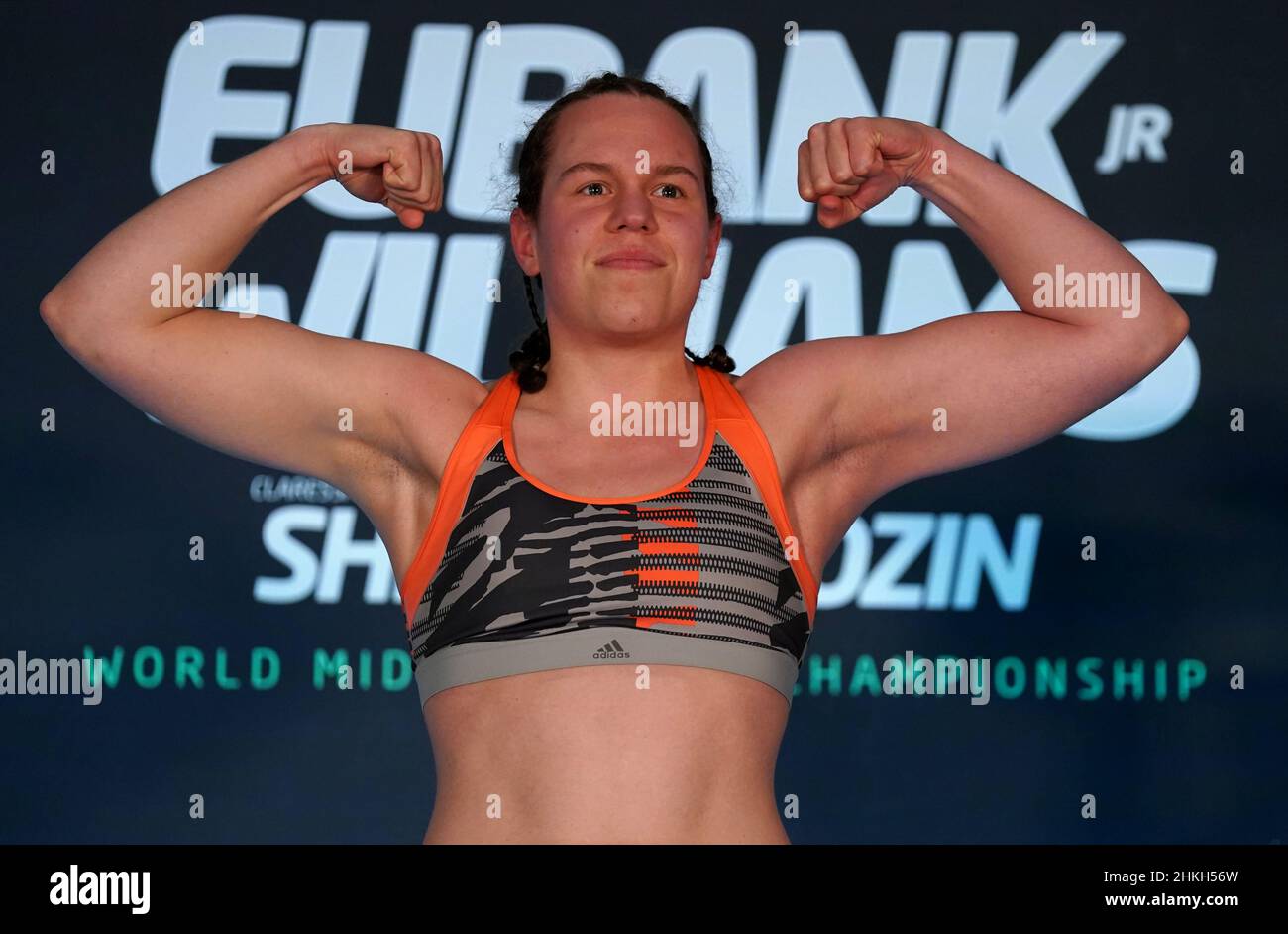 Ema Kozin during the weigh in at the Park Inn by Raddison, Cardiff ...