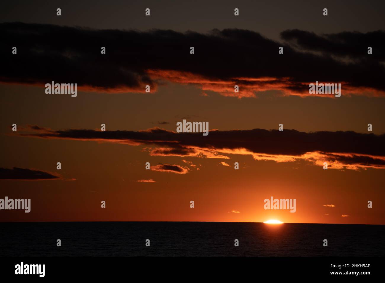 Scenic sunset over lake colorful hi-res stock photography and images ...