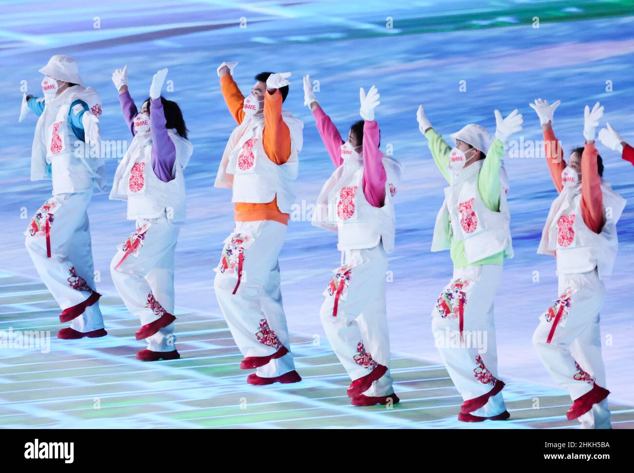 Beijing, China. 4th Feb, 2022. Artists perform during the opening ...