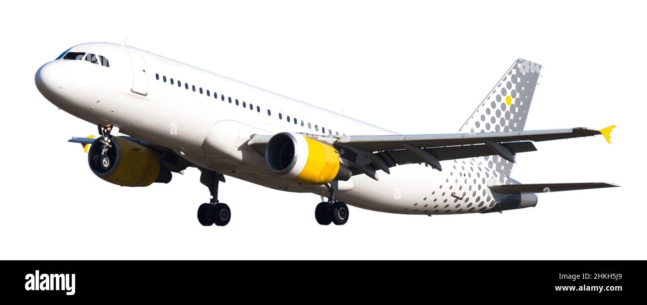 airplane on a white background Stock Photo - Alamy