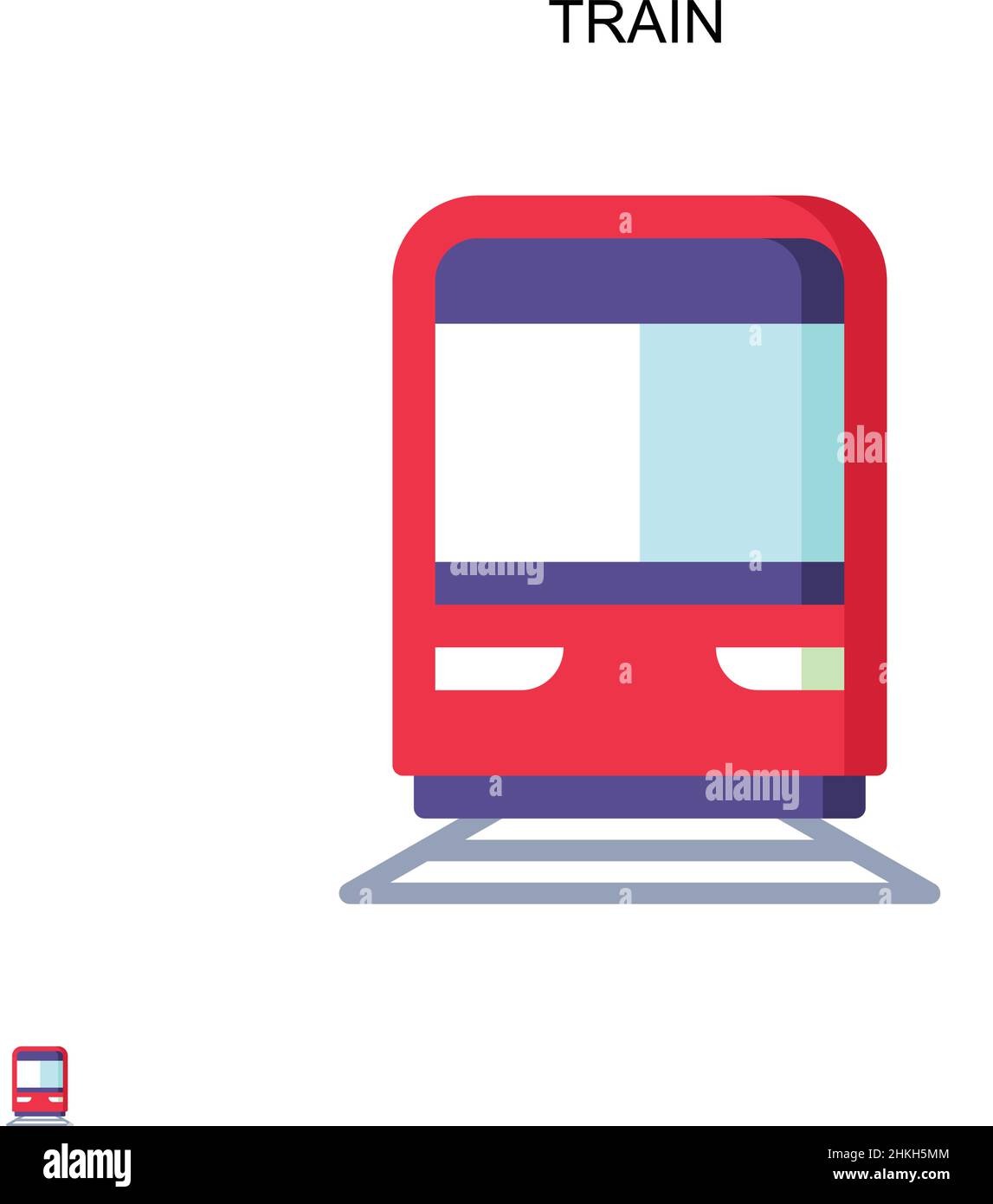Train Simple vector icon. Illustration symbol design template for web ...