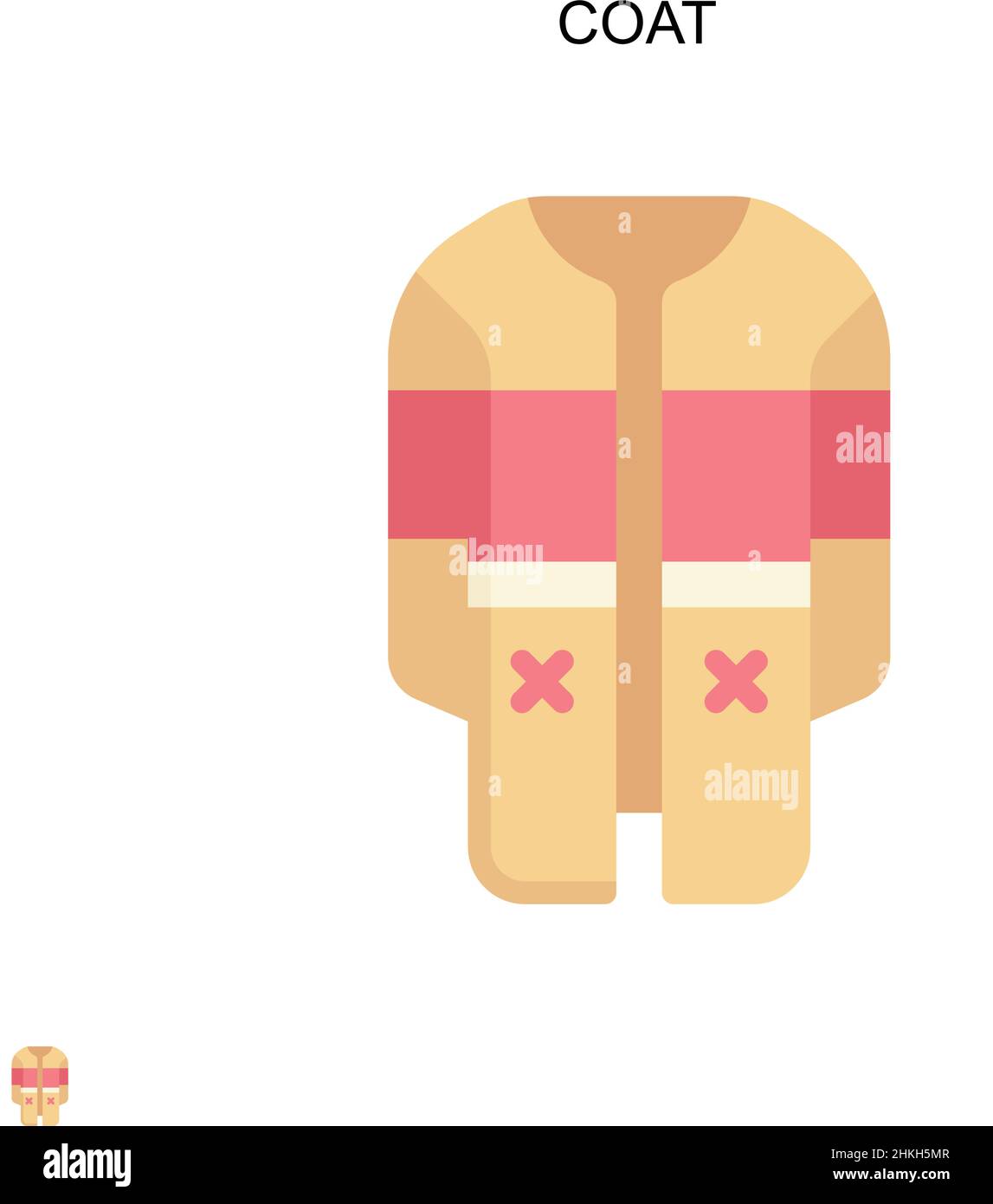 Coat Simple vector icon. Illustration symbol design template for web ...