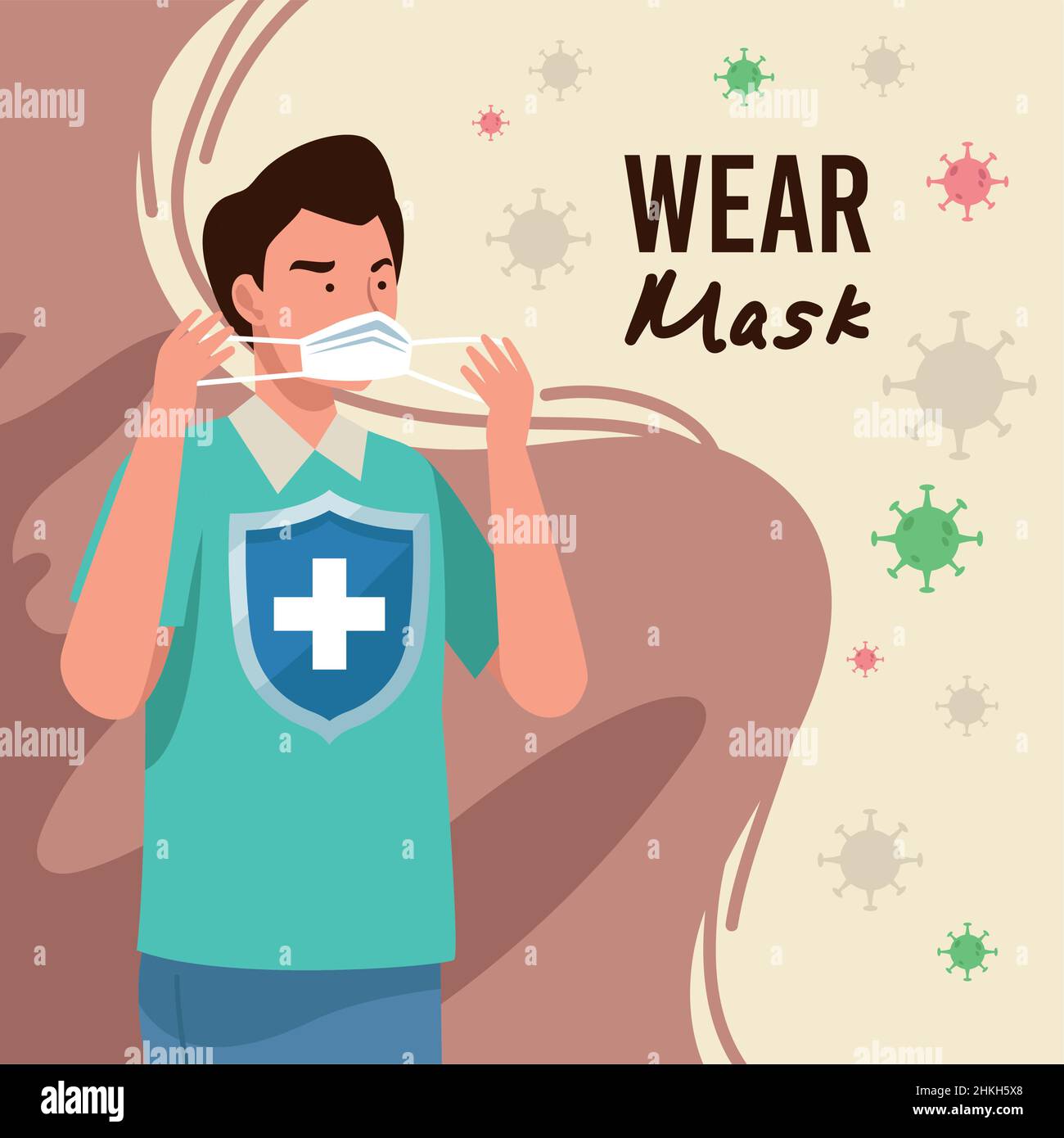 wear mask design Stock Vector Image & Art - Alamy