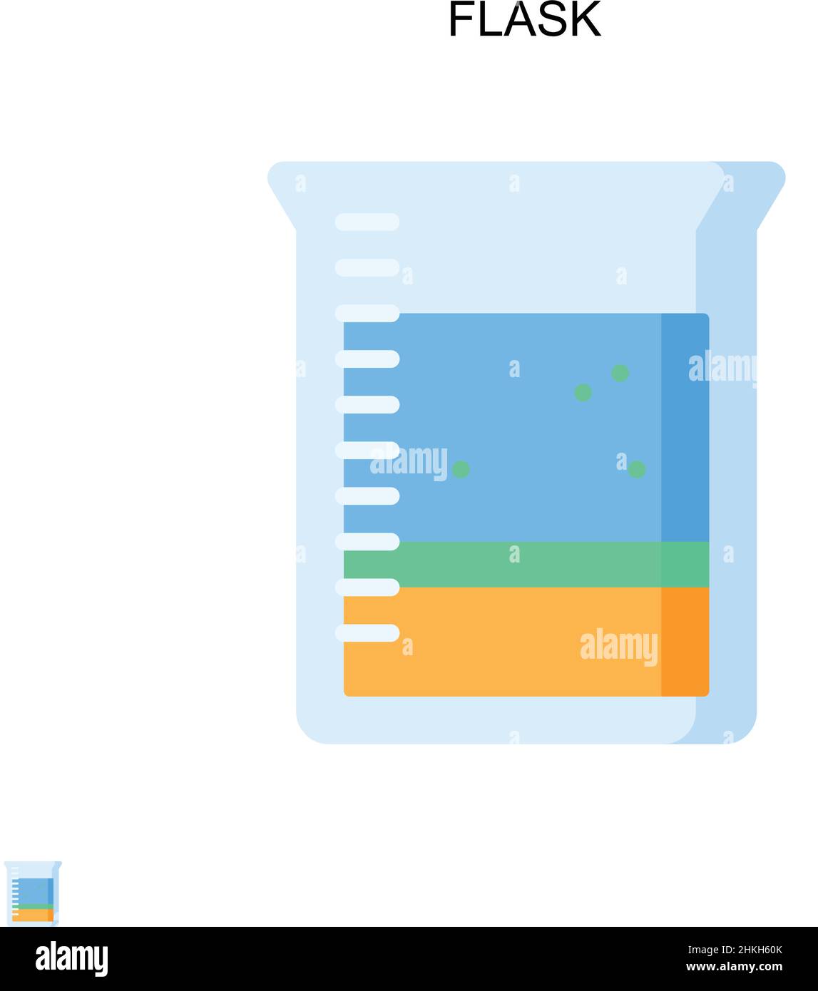 Flask Simple vector icon. Illustration symbol design template for web ...