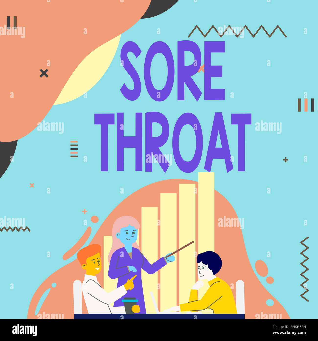 Writing displaying text Sore Throat. Word Written on Inflammation ot ...