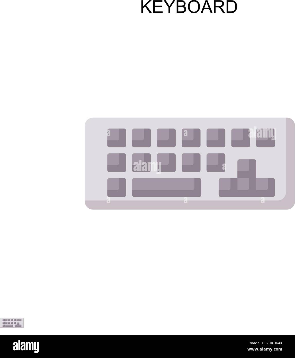 Keyboard Simple vector icon. Illustration symbol design template for ...