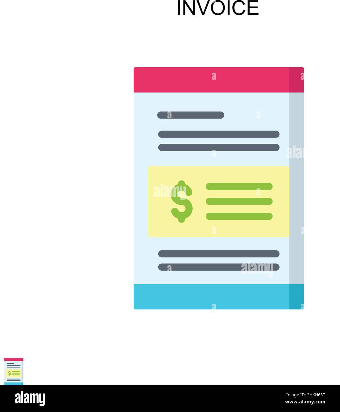 Invoice Simple vector icon. Illustration symbol design template for web mobile UI element Stock ...