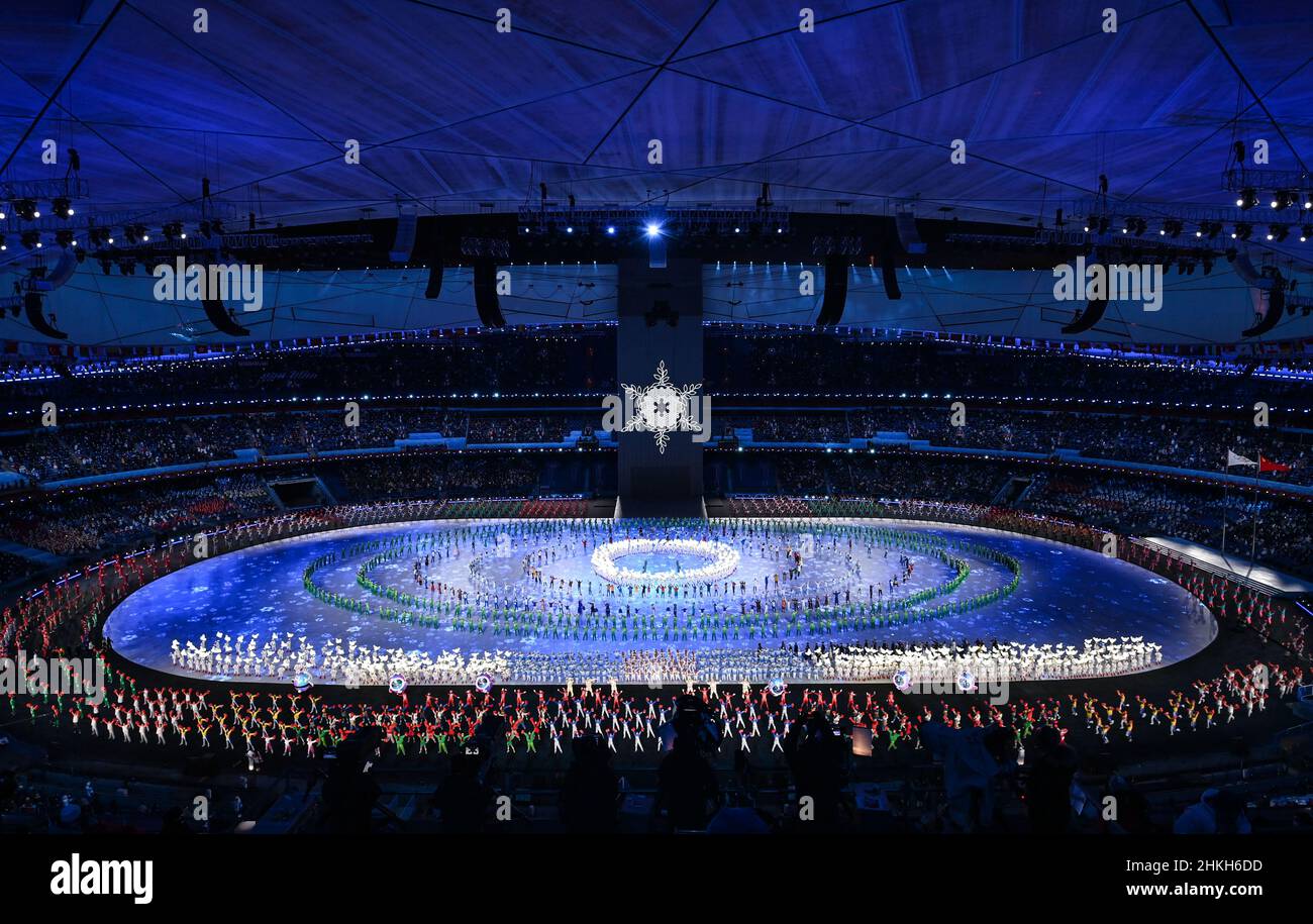 Beijing, China. 4th Feb, 2022. Artists perform during the opening ...