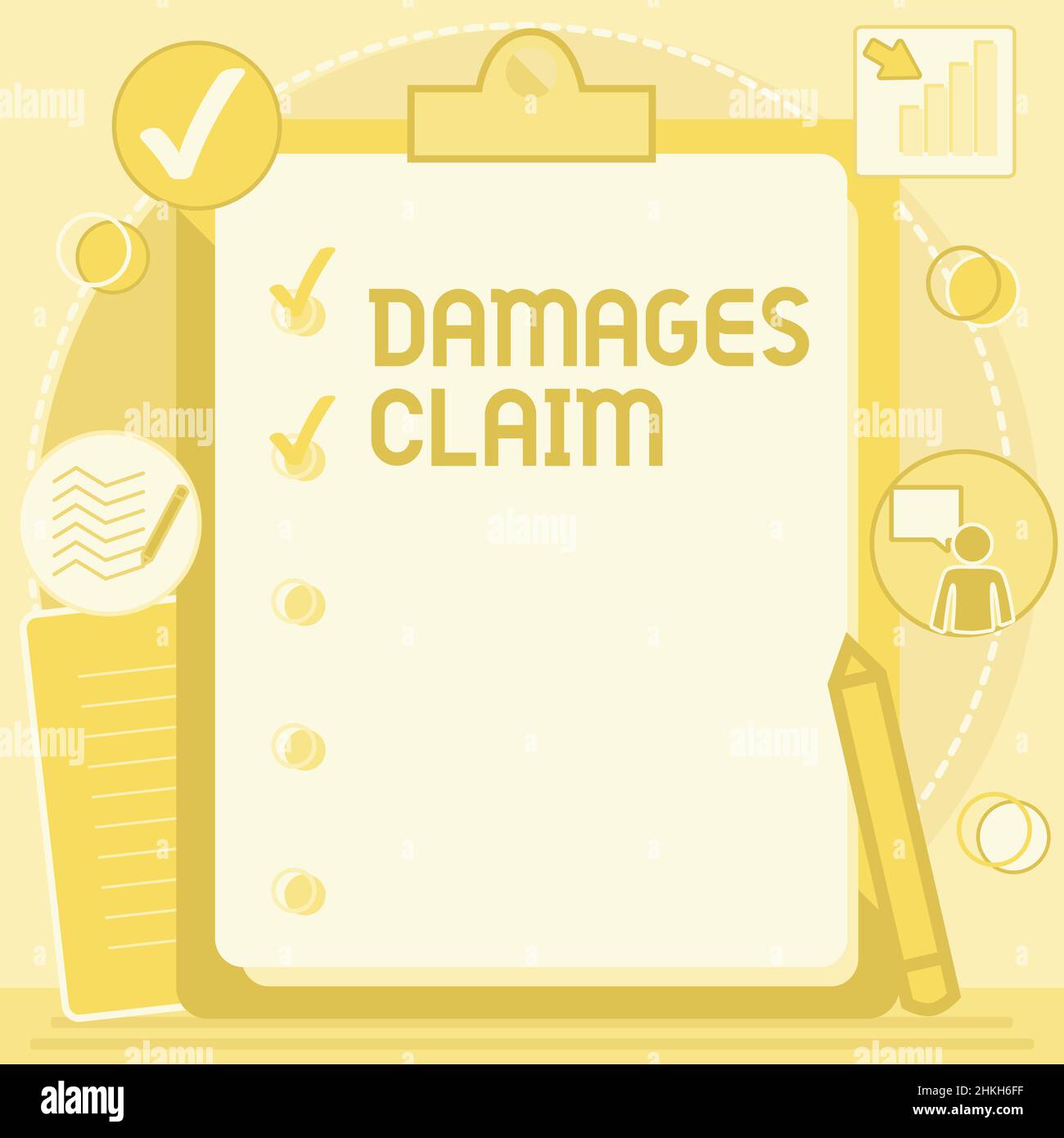 Inspiration showing sign Damages Claim. Business idea Demand upon the ...