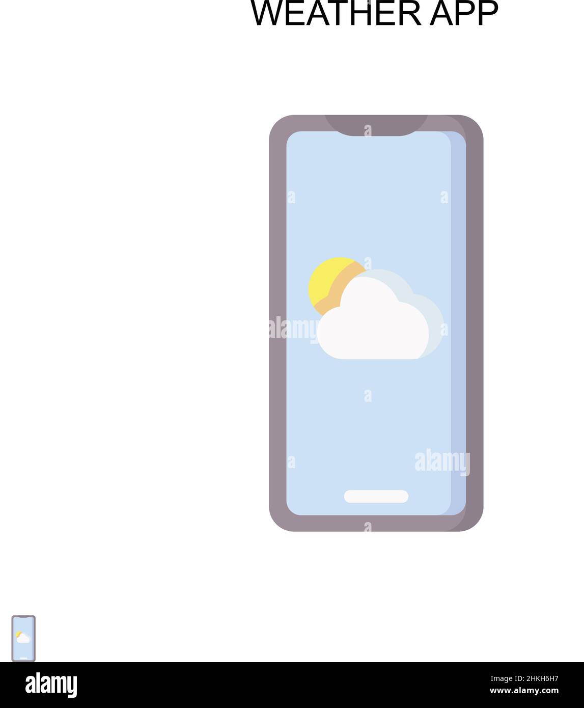 Weather app Simple vector icon. Illustration symbol design template for ...