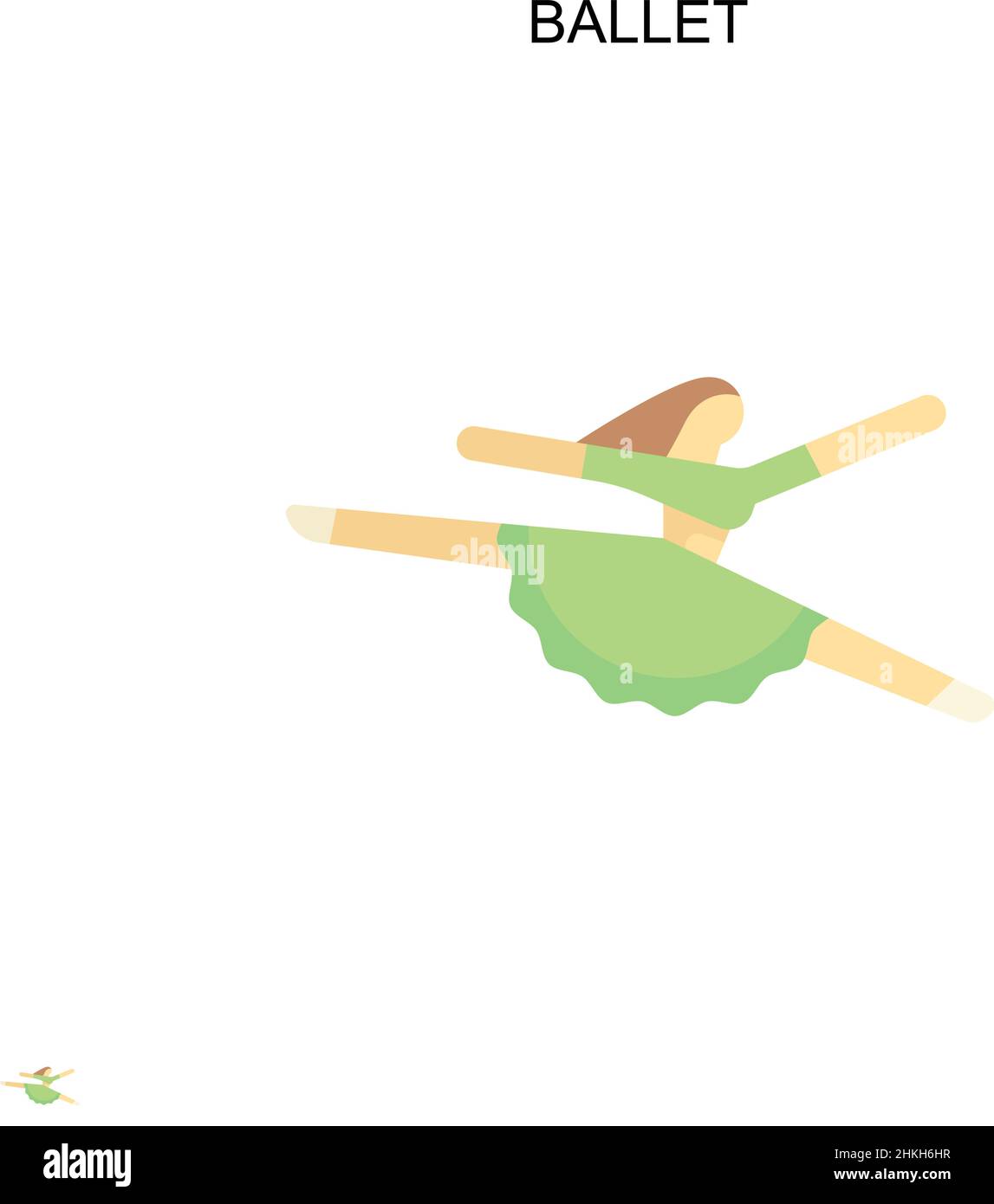 Ballet Simple vector icon. Illustration symbol design template for web ...