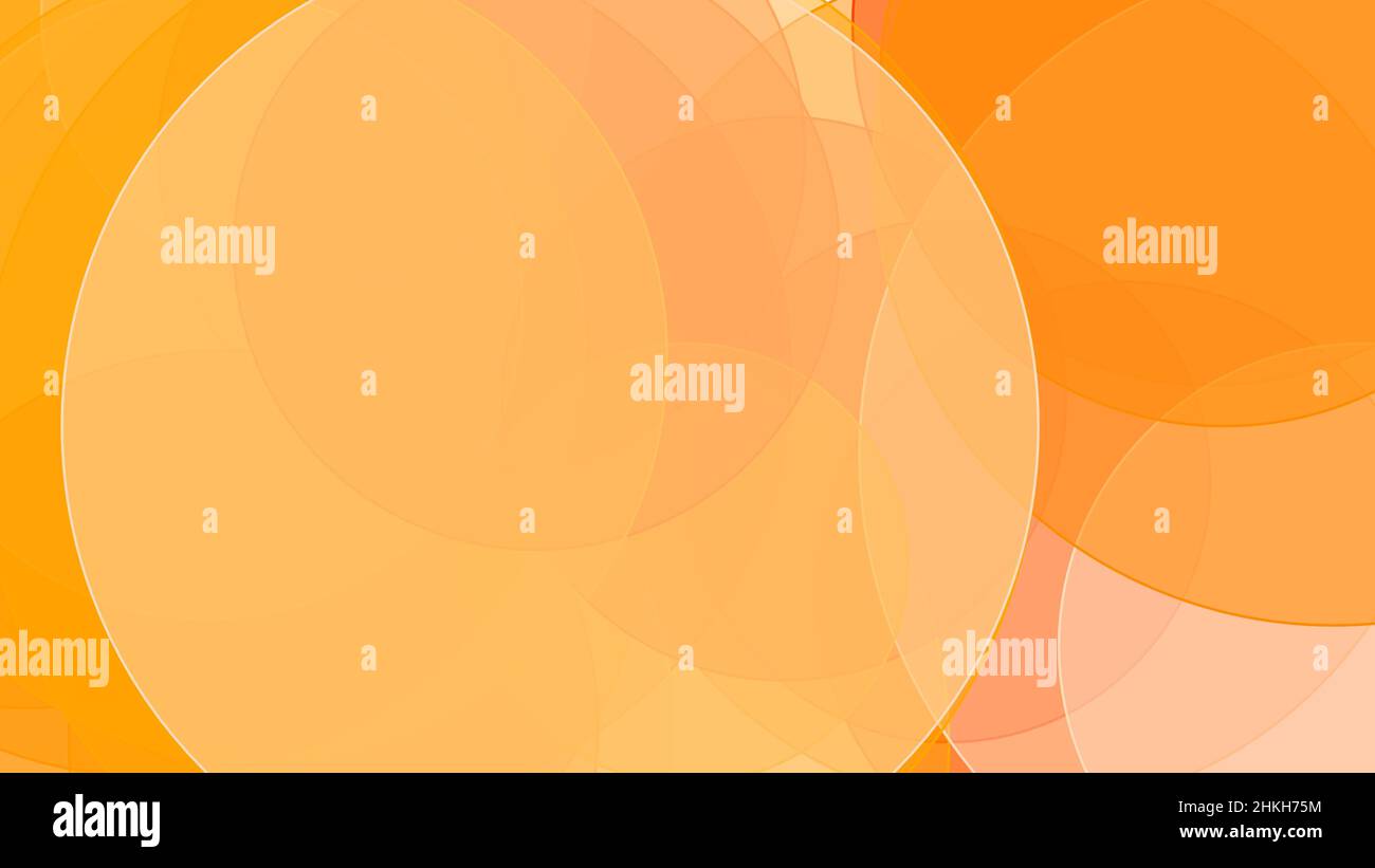 Abstract minimalist orange illustration with circles and white ...