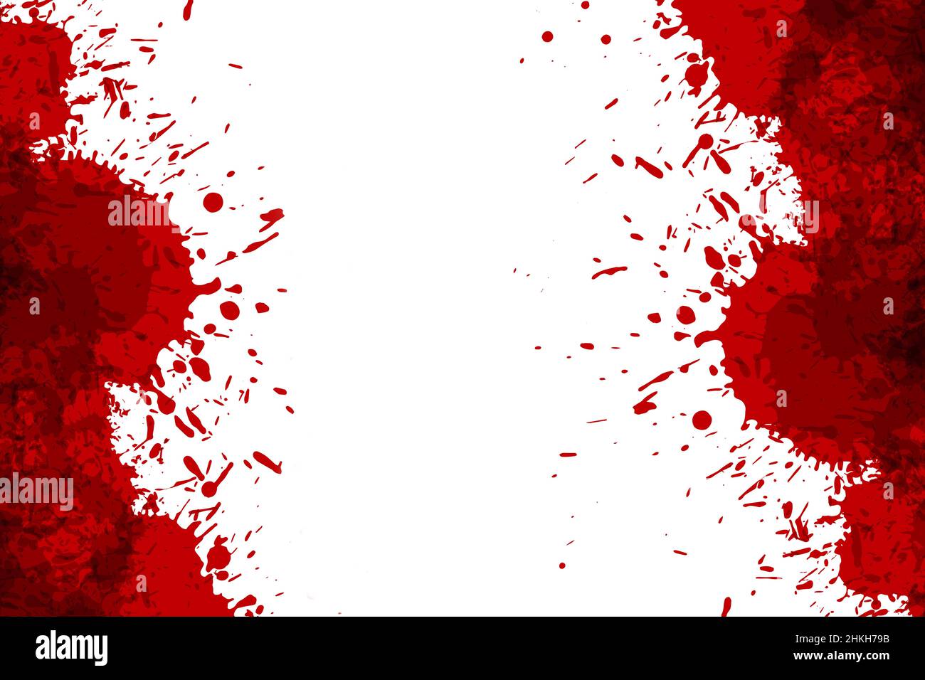 The texture of blood on the fabric - top view and close-up view of the ...