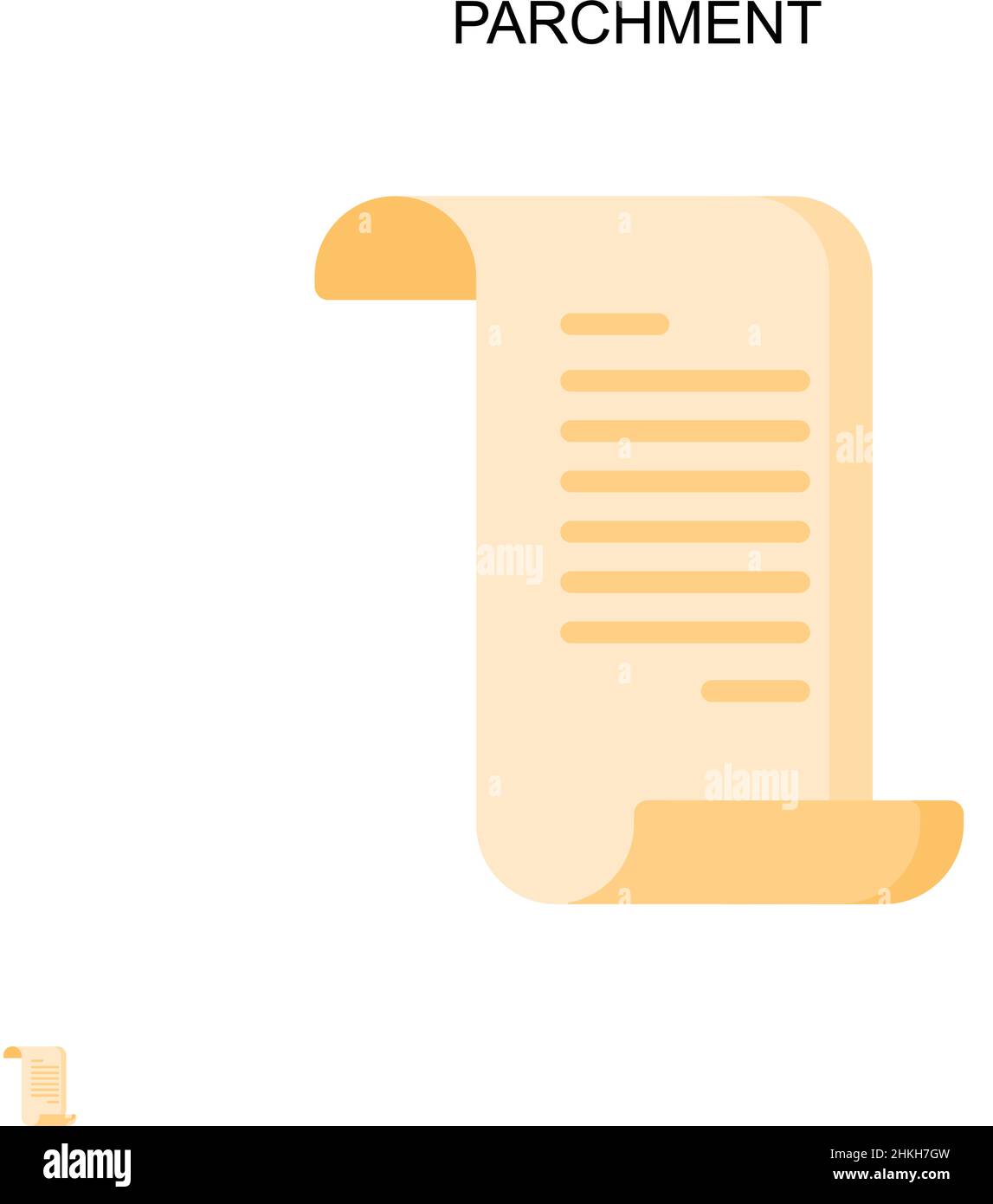 Parchment Simple vector icon. Illustration symbol design template for ...