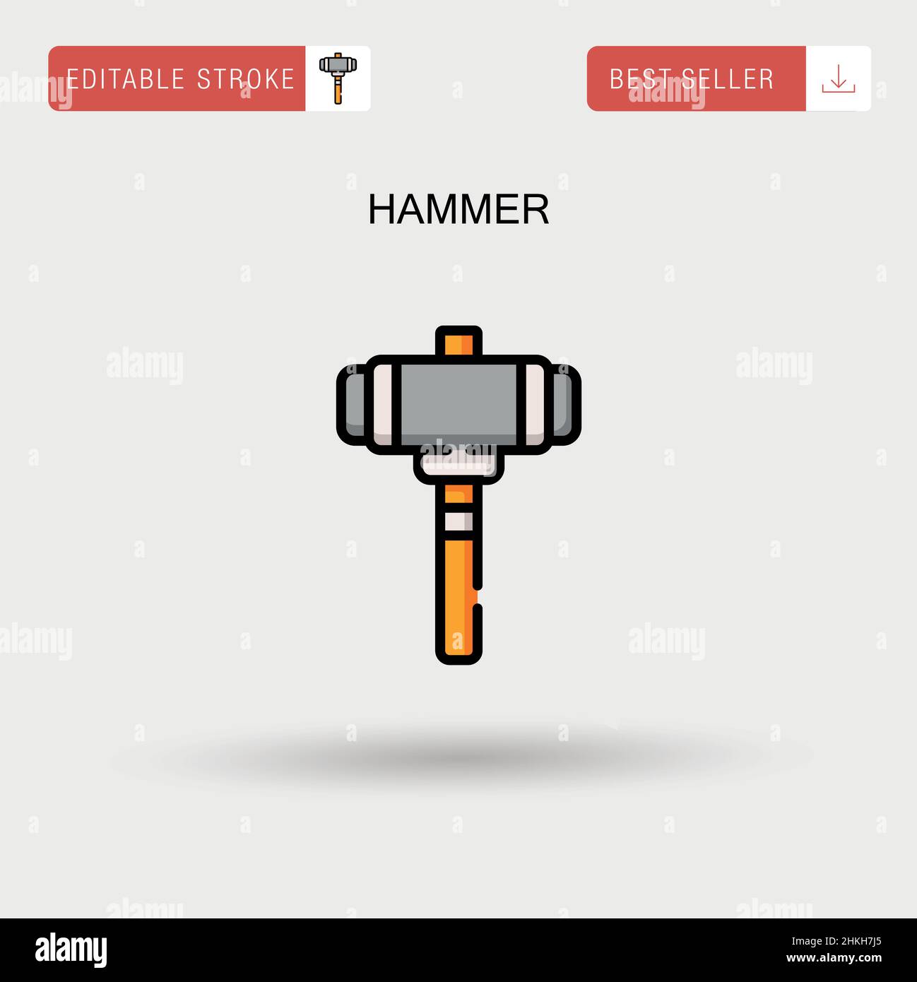 Hammer Simple vector icon Stock Vector Image & Art - Alamy