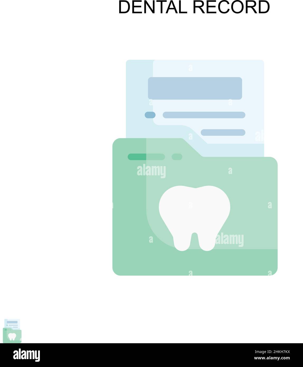 Dental record Simple vector icon. Illustration symbol design template ...