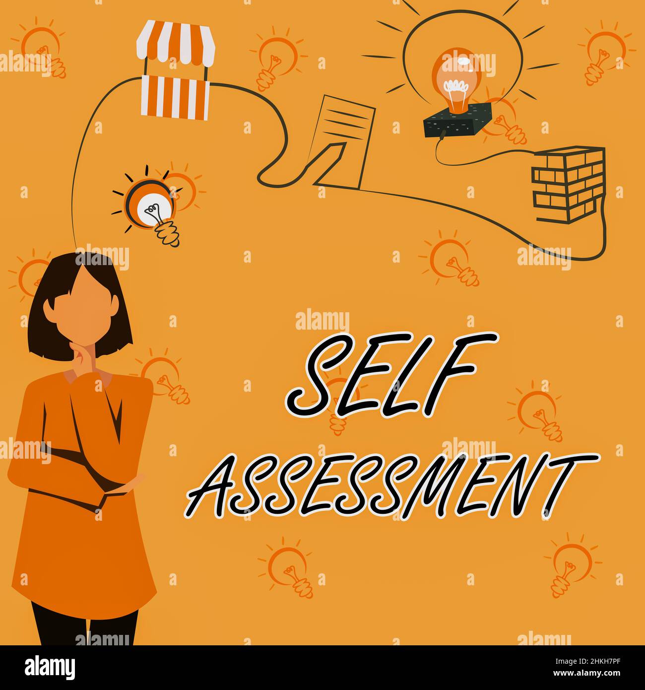 Hand writing sign Self Assessment. Business approach evaluation of ...