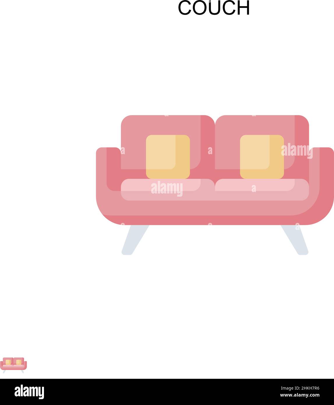 Couch Simple vector icon. Illustration symbol design template for web ...
