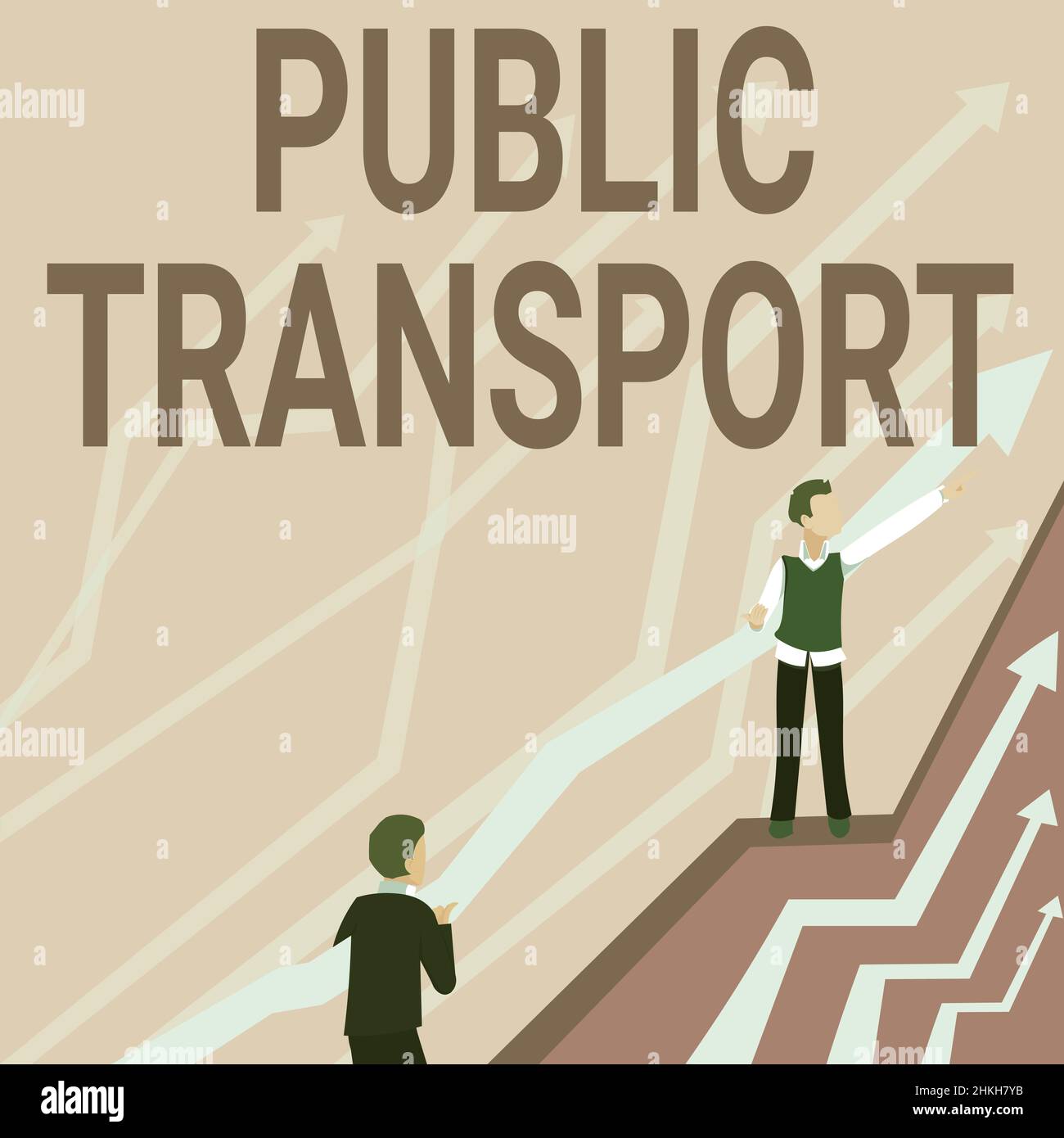 Sign displaying Public Transport. Word Written on transport of ...