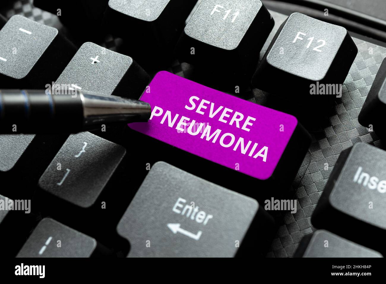 Sign displaying Severe Pneumonia. Concept meaning acute disease that is ...
