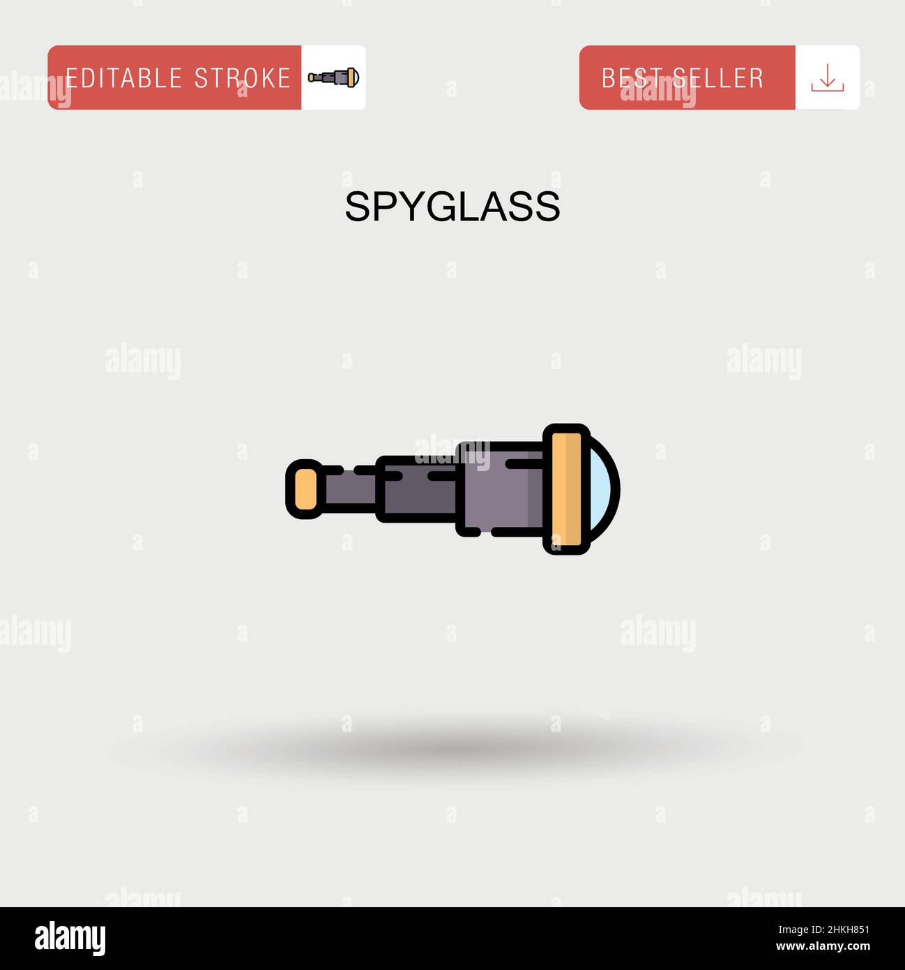 Spyglass Simple vector icon Stock Vector Image & Art - Alamy