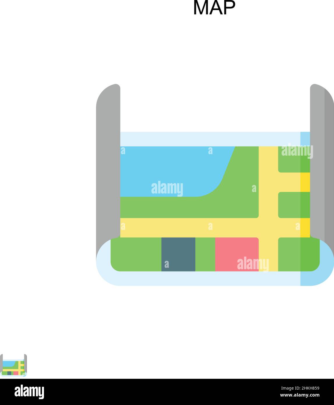 Map Simple vector icon. Illustration symbol design template for web ...
