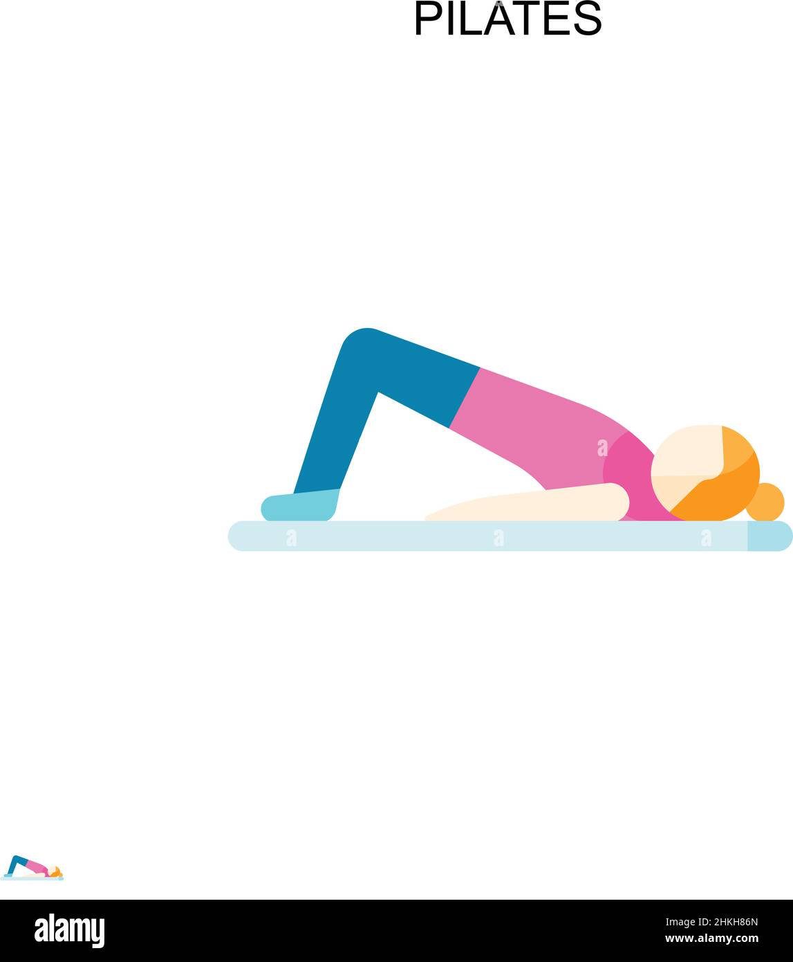Pilates Simple vector icon. Illustration symbol design template for web ...