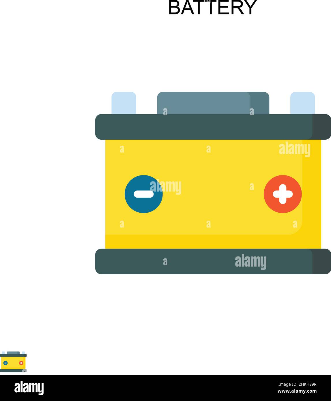 Battery Simple vector icon. Illustration symbol design template for web ...